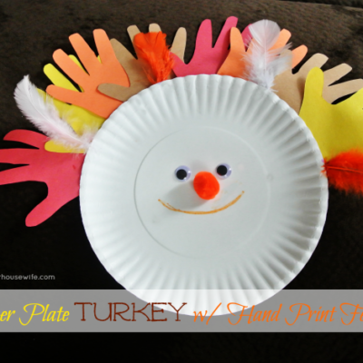 Paper Plate Crafts: Hand Print Turkey! #elmersacademy » The Denver ...