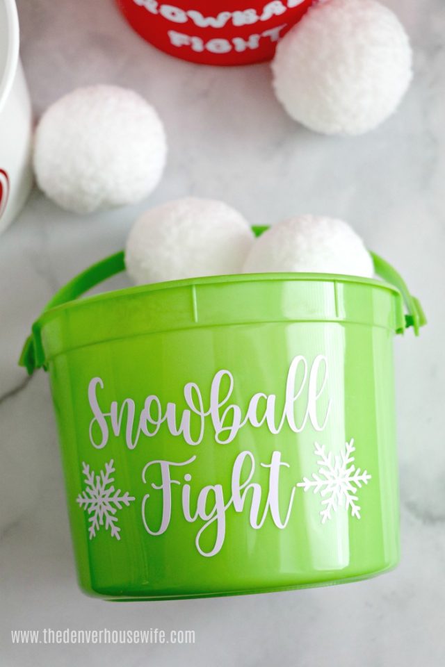 DIY Indoor Snowball Fight Buckets for Kids - FREE SVG & PRINTABLE » The ...