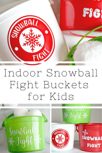 DIY Indoor Snowball Fight Buckets for Kids - FREE SVG & PRINTABLE » The ...