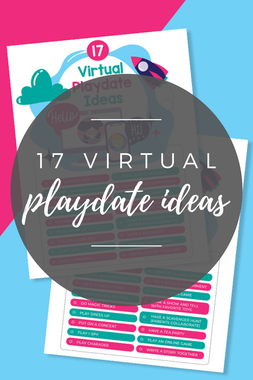 17 Virtual playdate ideas for kids with Printable » The Denver Housewife