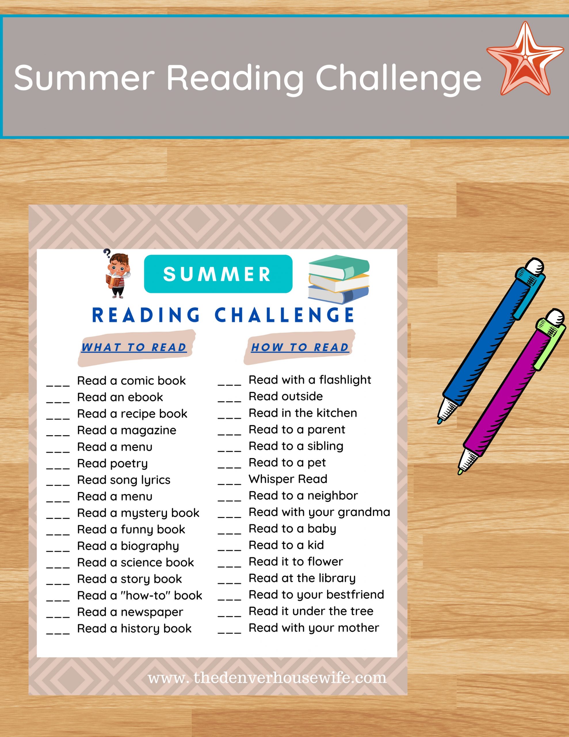 Summer Reading challenge for kids » The Denver Housewife