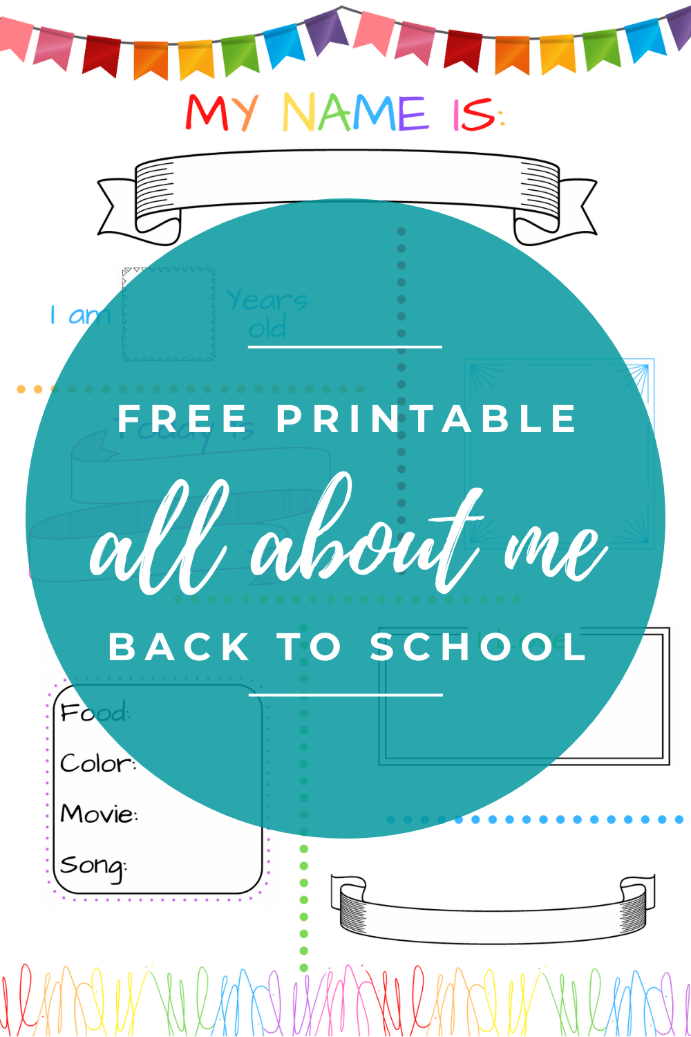 Back to school about me printable » The Denver Housewife