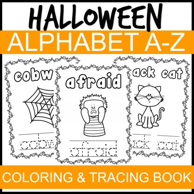 Halloween Alphabet a-z Coloring and Tracing Book » The Denver Housewife