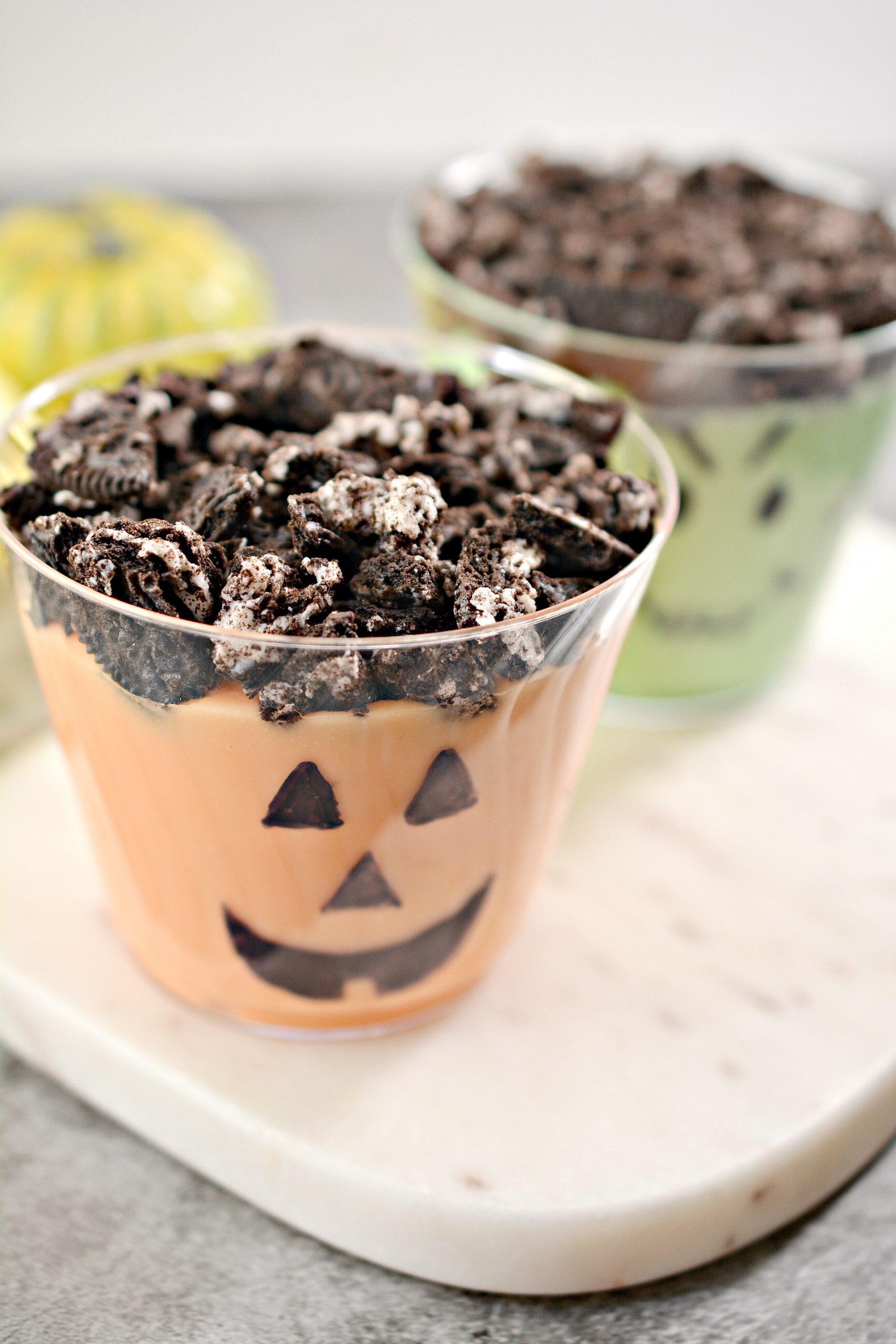 Monster Halloween Cookie Pudding Cups » The Denver Housewife