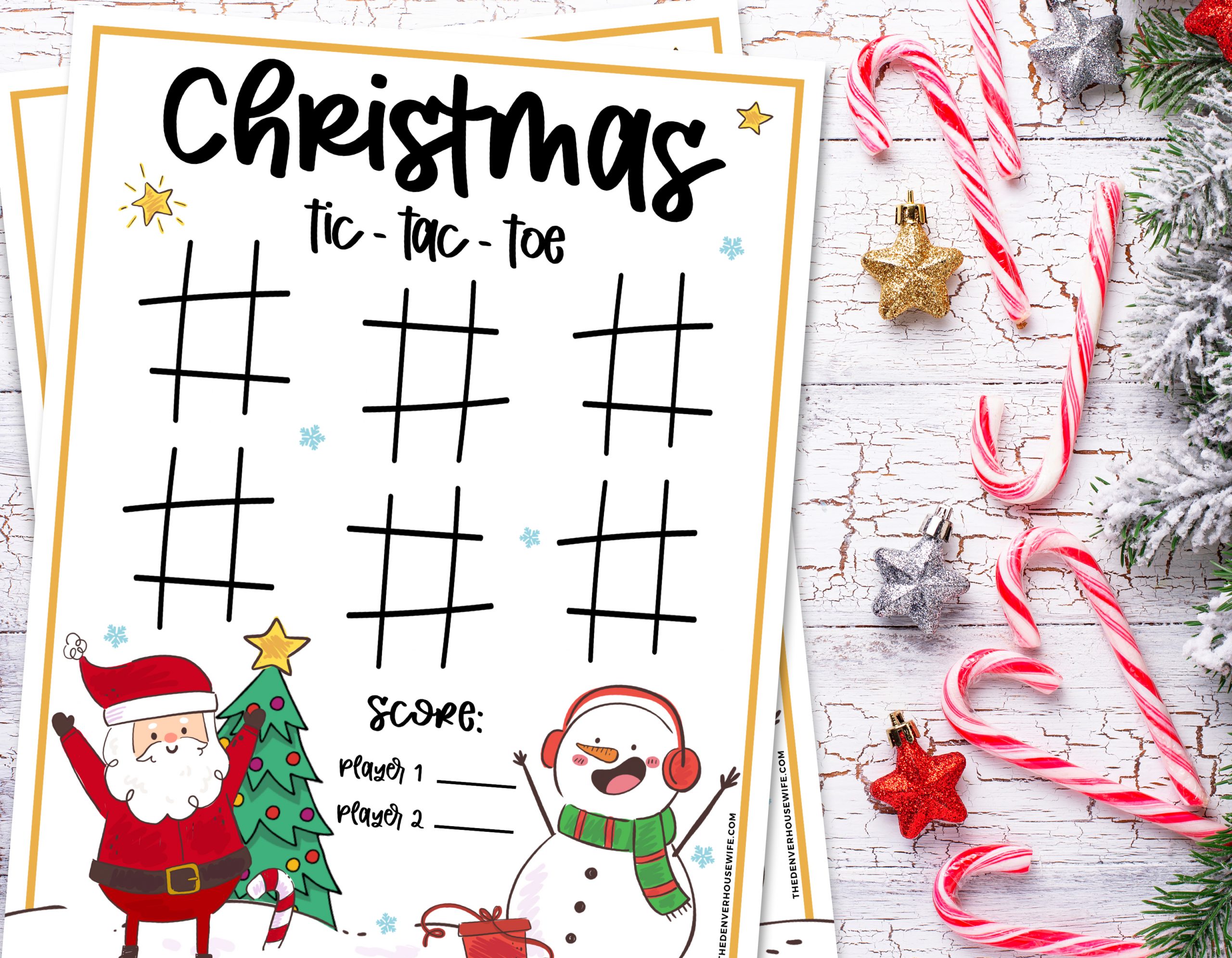 Christmas Tic Tac Toe Printable » The Denver Housewife