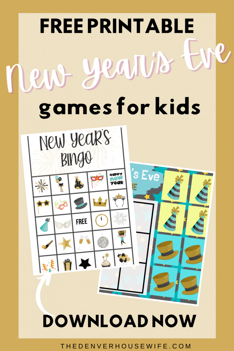 New Years Eve Printable Bingo & Tic Tac Toe Printables » The Denver ...