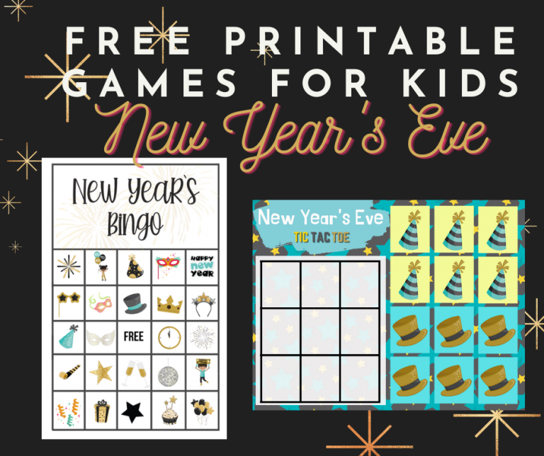 New Years Eve Printable Bingo & Tic Tac Toe Printables » The Denver ...