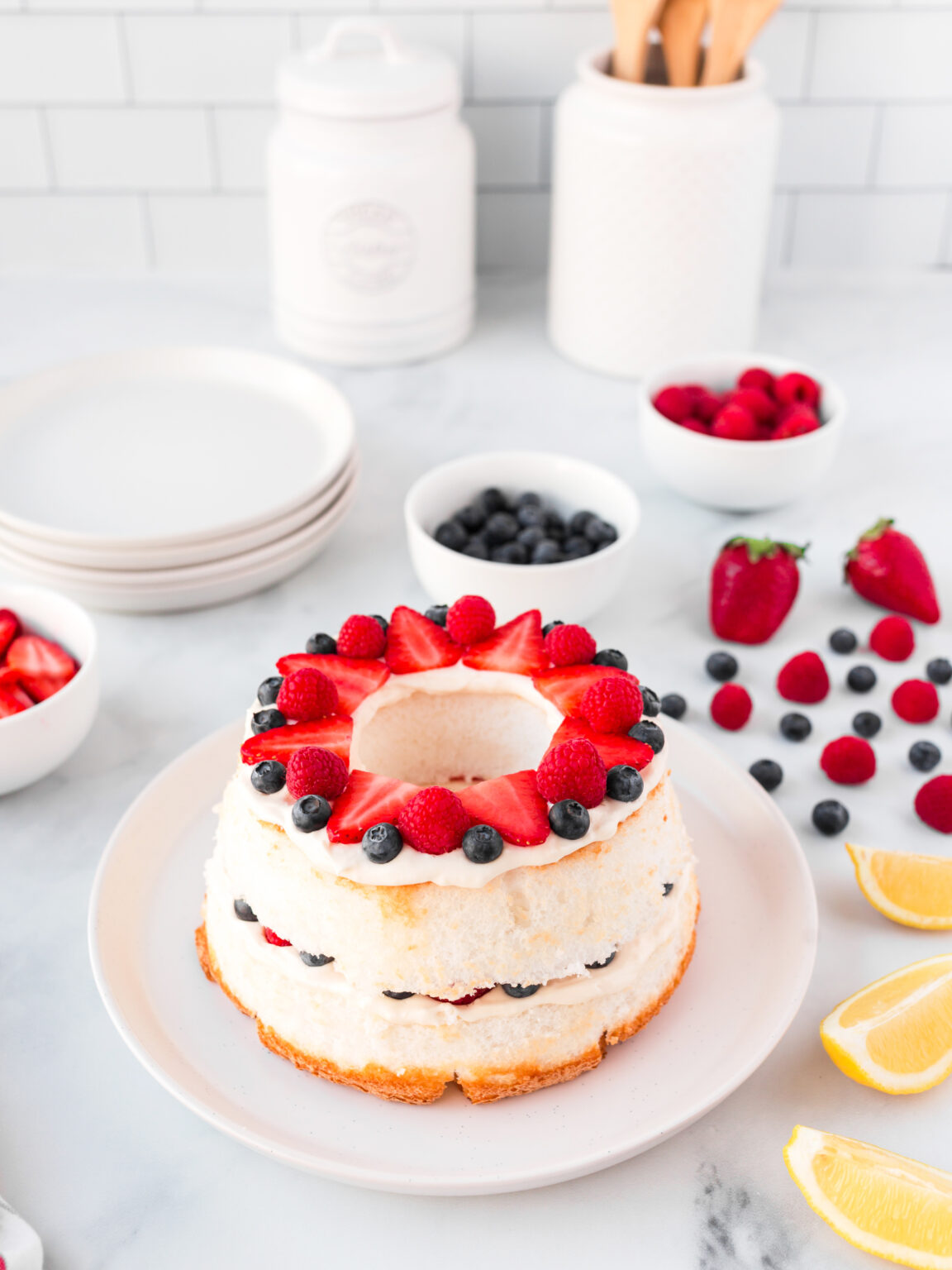 4 Ingredient Lemon Berry Angel Food Cake » The Denver Housewife