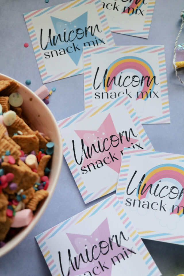 Unicorn S'more Snack Mix w/ Free Printable Tags » The Denver Housewife