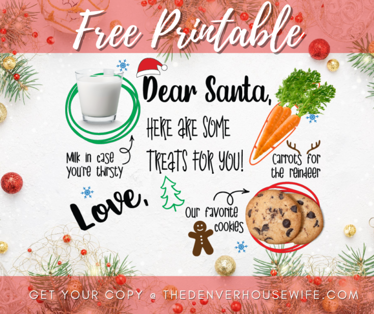 Free Printable Santa Placemat for Christmas » The Denver Housewife