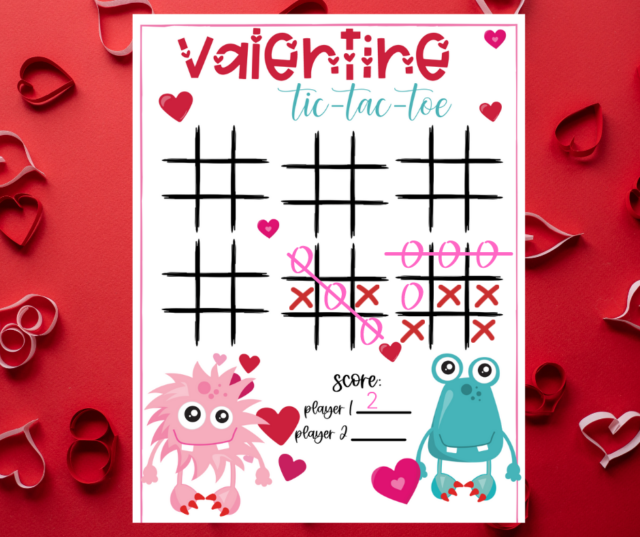Valentine Tic Tac Toe Printable » The Denver Housewife