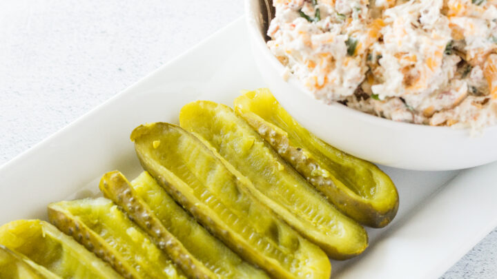 Loaded Chicken Salad Pickle Boats » The Denver Housewife