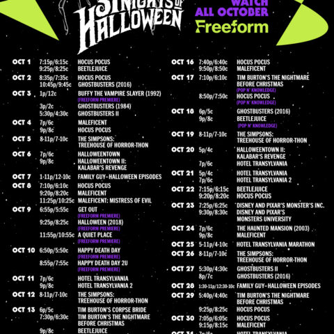 Freeform 31 Nights of Halloween 2023 Free Printable Schedule » The ...