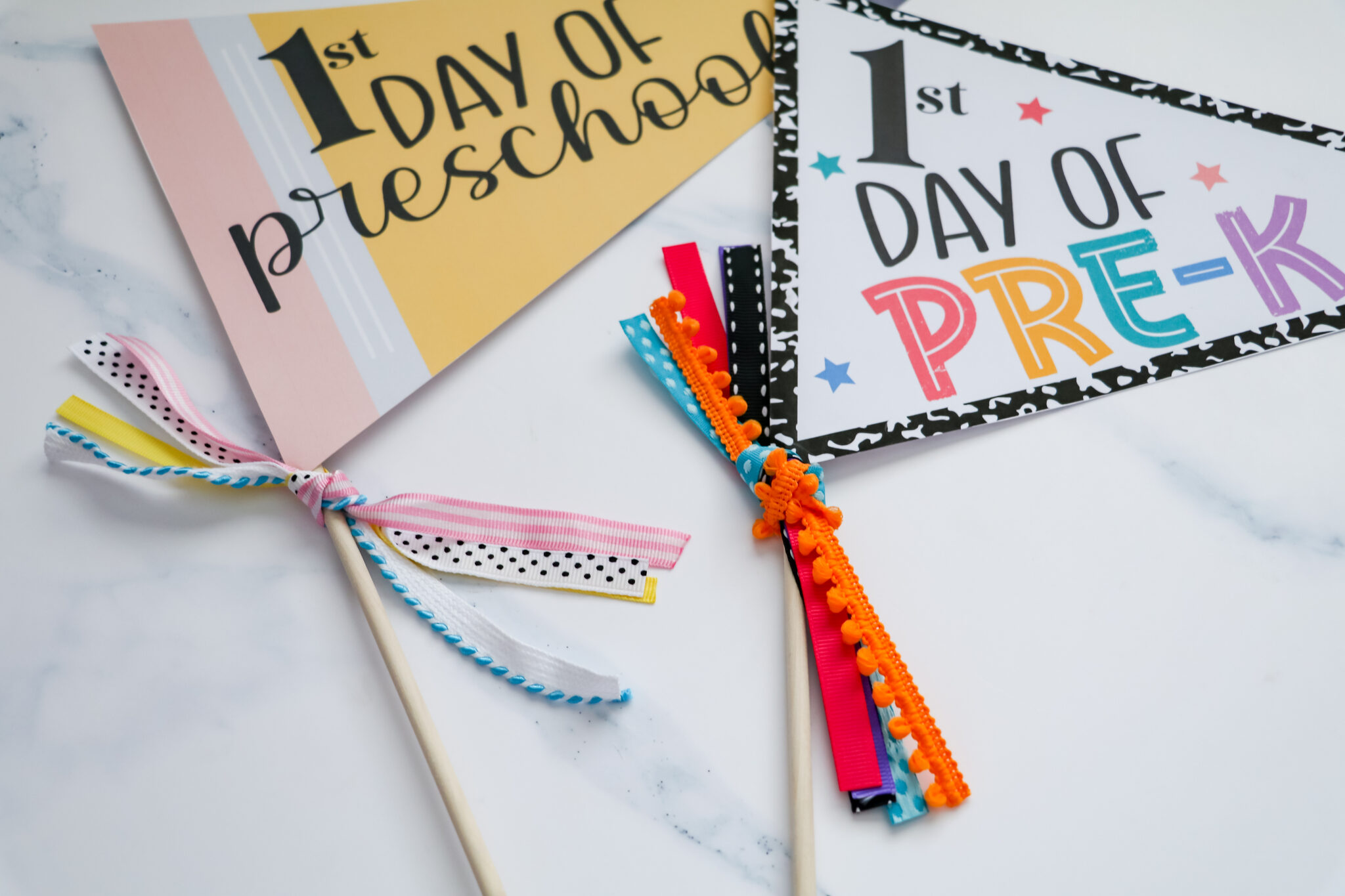 Free Printable First and Last Day of School Pennant Flags » The Denver ...