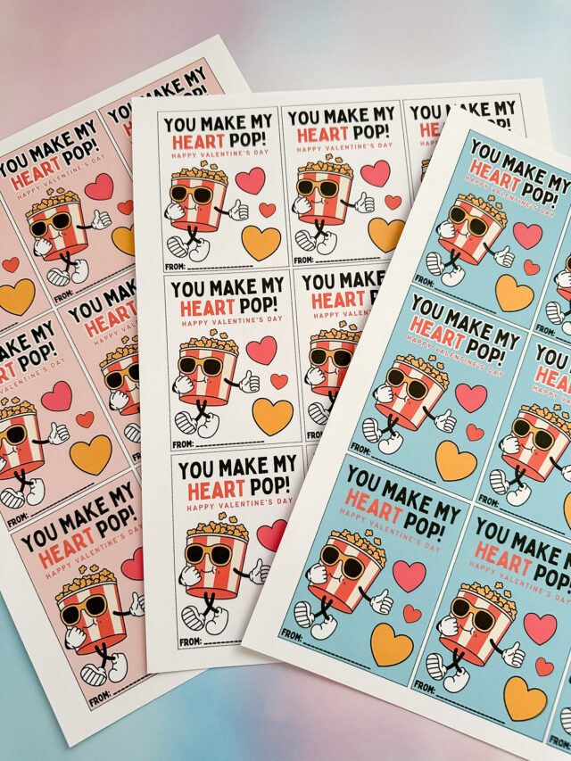 Popcorn Valentine Printable Gift Tags » The Denver Housewife
