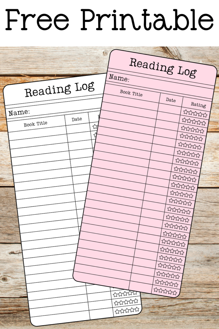 Reading Log Bookmark » The Denver Housewife