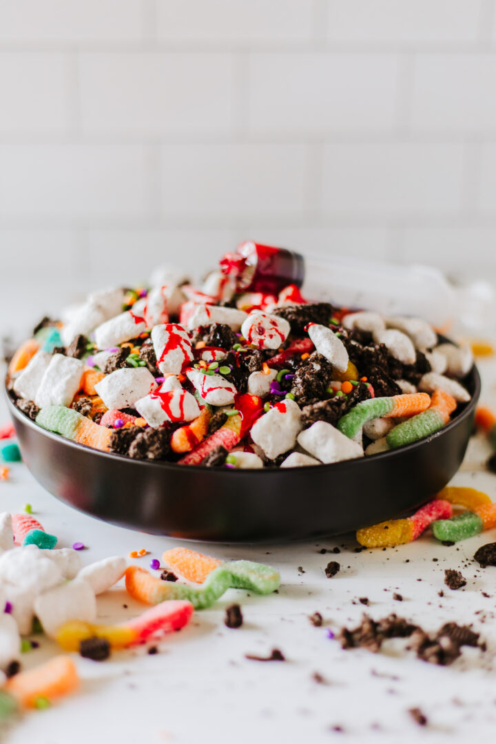 Halloween Muddy Buddies Graveyard Snack Mix » The Denver Housewife