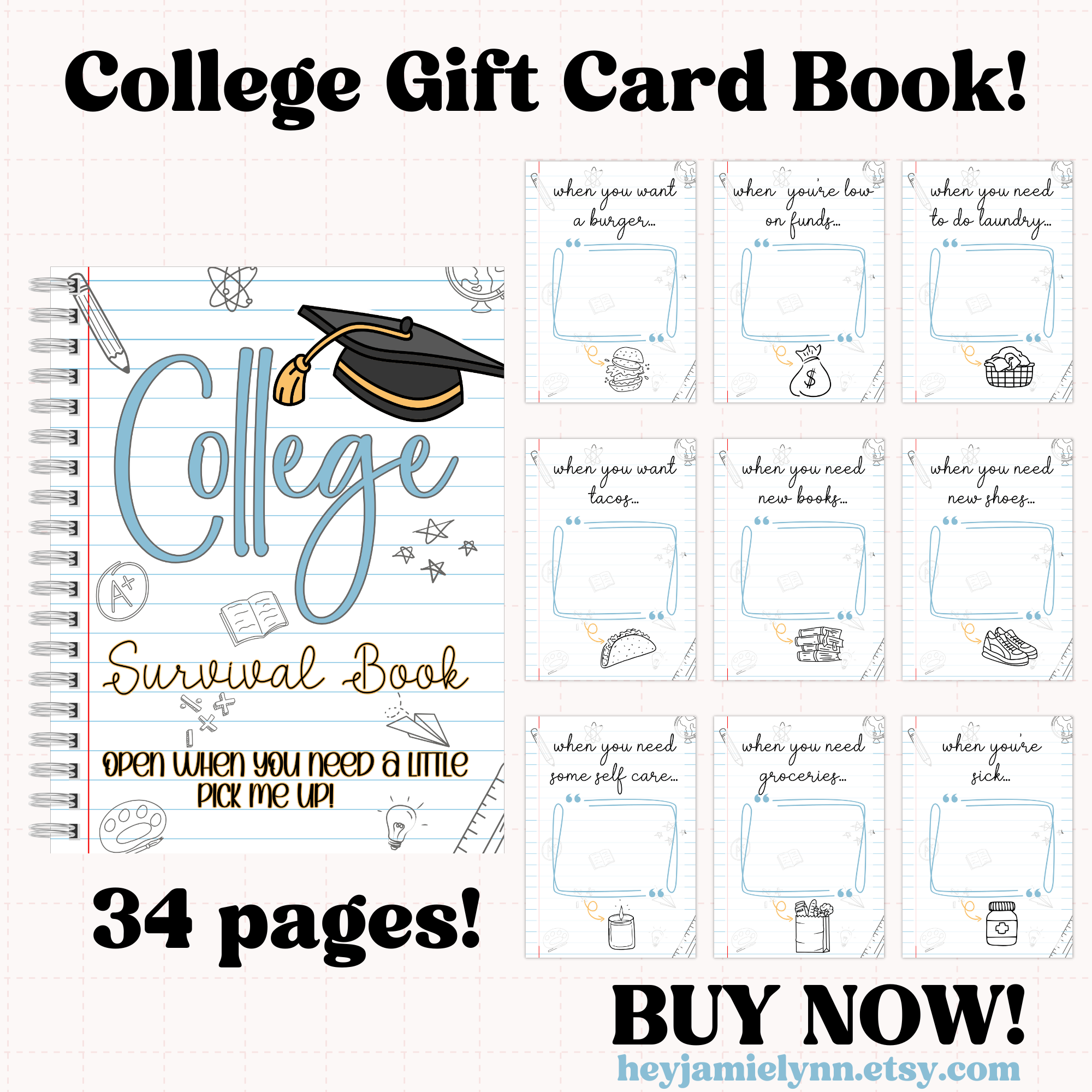Free Printable College Gift Card Book » The Denver Housewife